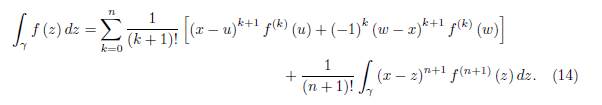 An identity of Fink type for the integral of analytic complex functions on paths from general ...