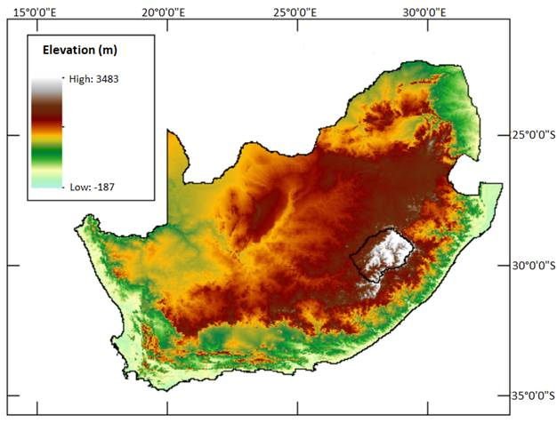 A new digital elevation model over South Africa based on ground and ...